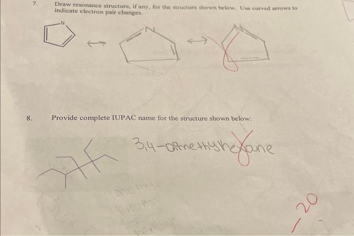 Solved 6. Provide complete IUPAC name for the structure | Chegg.com