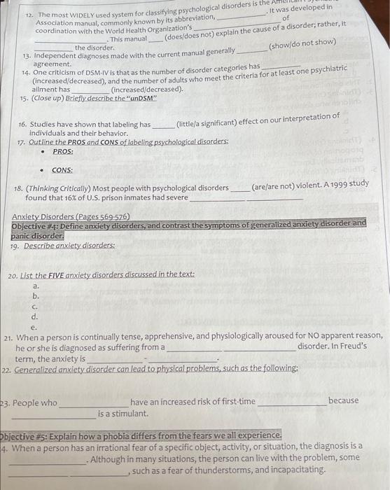 Solved 12. The most WIDELY used system for classifying | Chegg.com