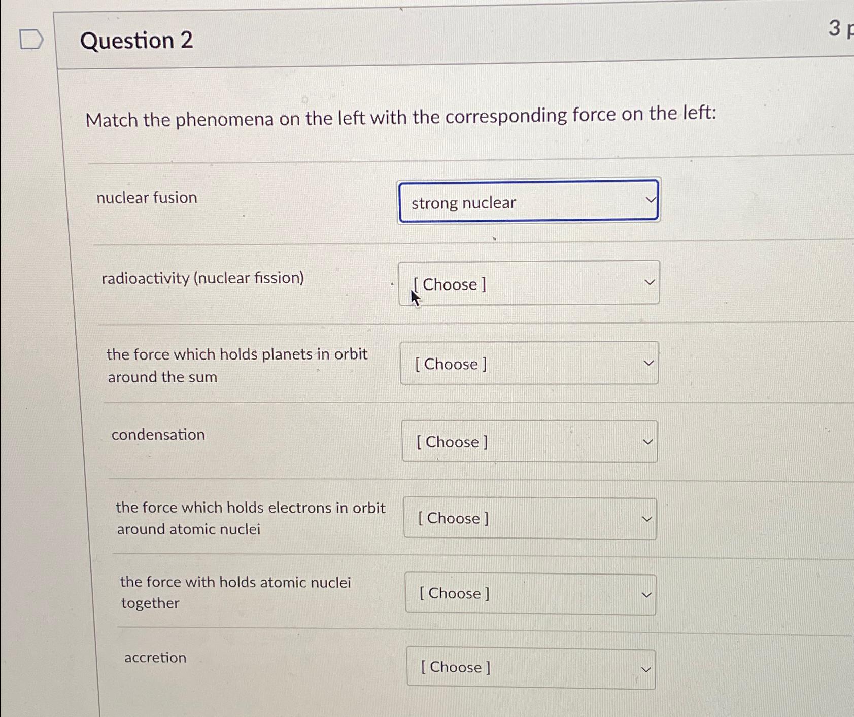 Question 23Match the phenomena on the left with the | Chegg.com
