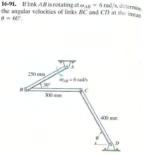 If Link Ab Is Rotating At Phi Ab 6 Rads Determine