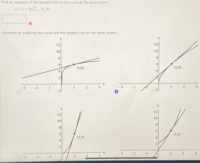 Solved Find an equation of the tangent line to the curve at | Chegg.com
