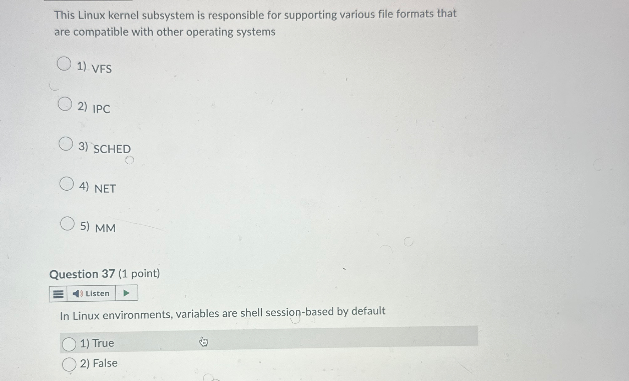 Solved This Linux kernel subsystem is responsible for | Chegg.com