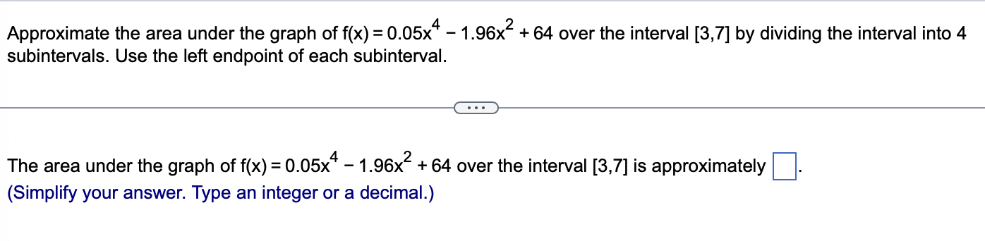Solved Approximate the area under the graph of | Chegg.com