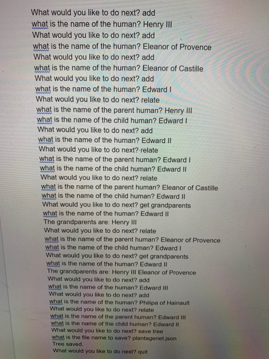I need to make a family tree in PYTHON. Thank you so | Chegg.com