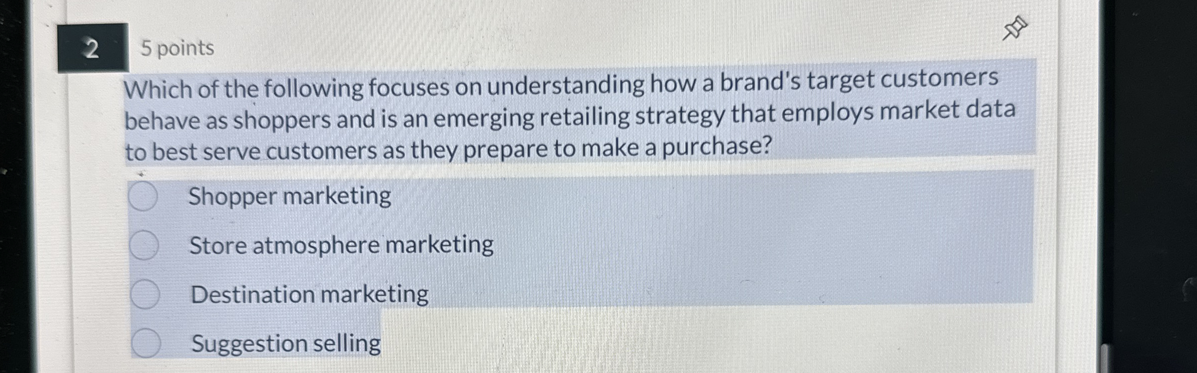 Solved 25 ﻿pointsWhich of the following focuses on | Chegg.com