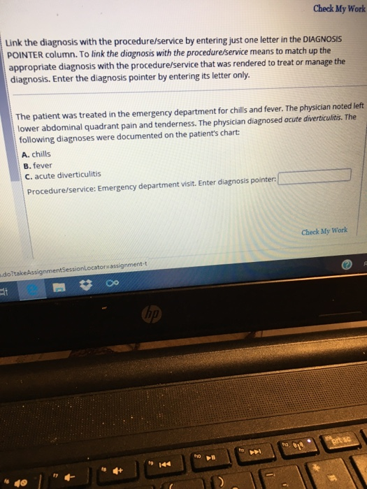 Solved Check My Work Link the diagnosis with the | Chegg.com