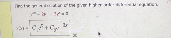 Solved Find the general solution of the given higher-order | Chegg.com