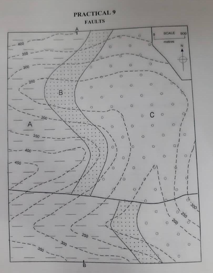PRACTICAL 9 FAULTSDraw strike for the upper and lower | Chegg.com
