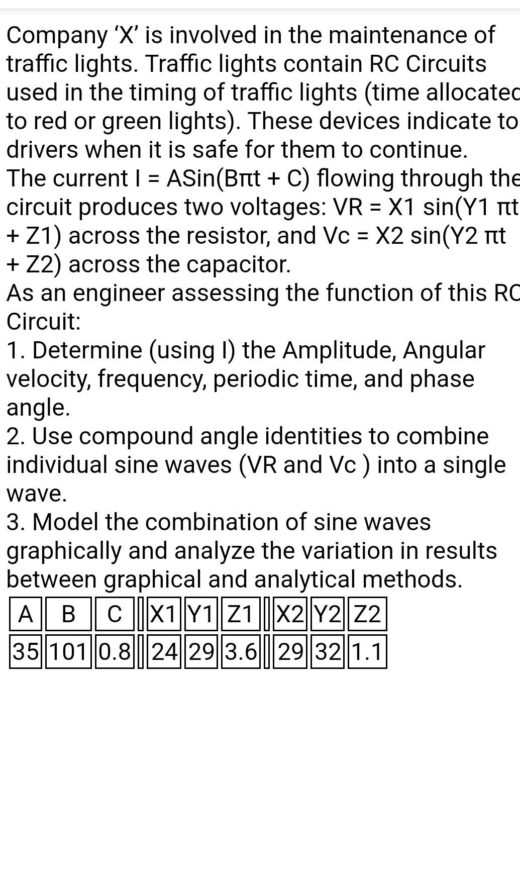 Solved traffic lights. Traffic lights contain RC Circuits | Chegg.com