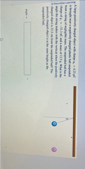 Solved A large positively charged object with charge | Chegg.com