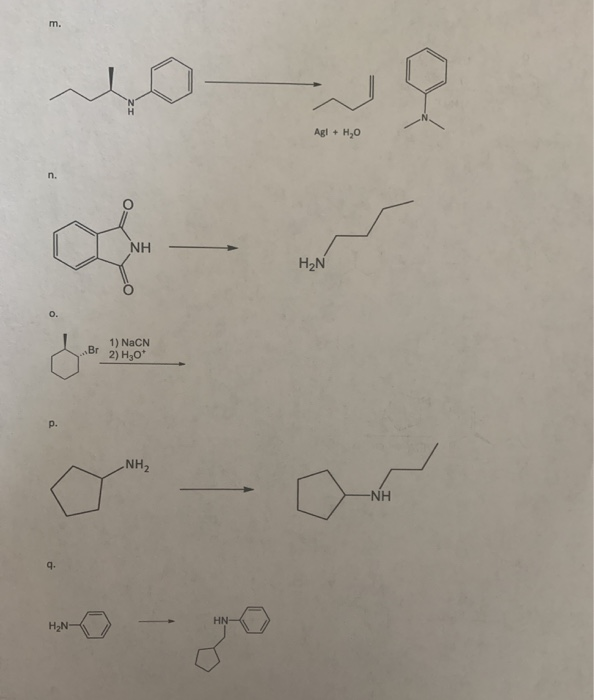 Solved الكل Agl + H2O H2N 1) NaCN Br 2) H30 | Chegg.com