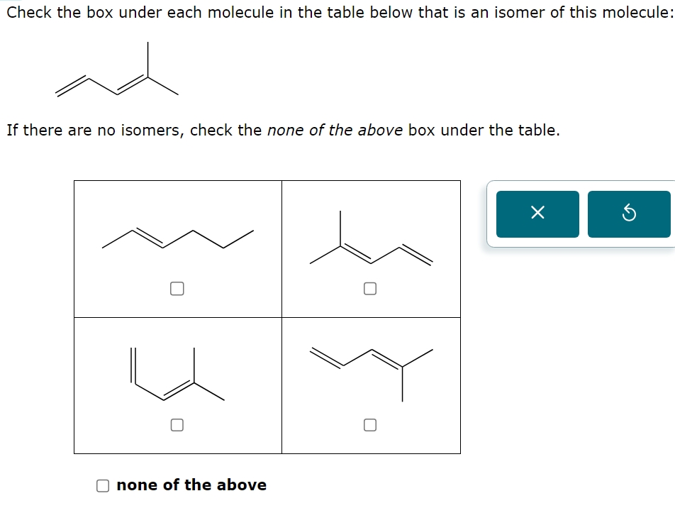 Solved by an EXPERT Check the box under each molecule in the table below | Chegg.com