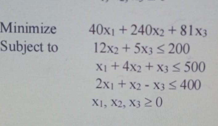 Solved Minimize Subject to | Chegg.com