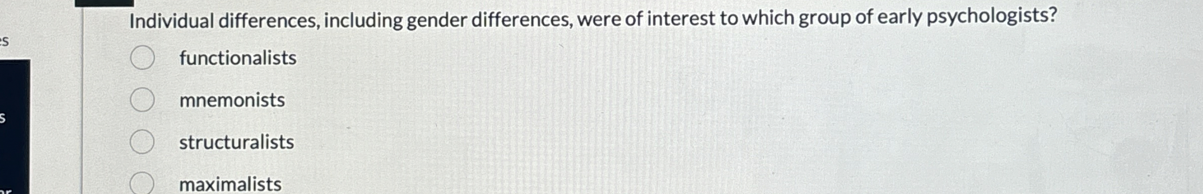 Solved Individual differences, including gender differences, | Chegg.com
