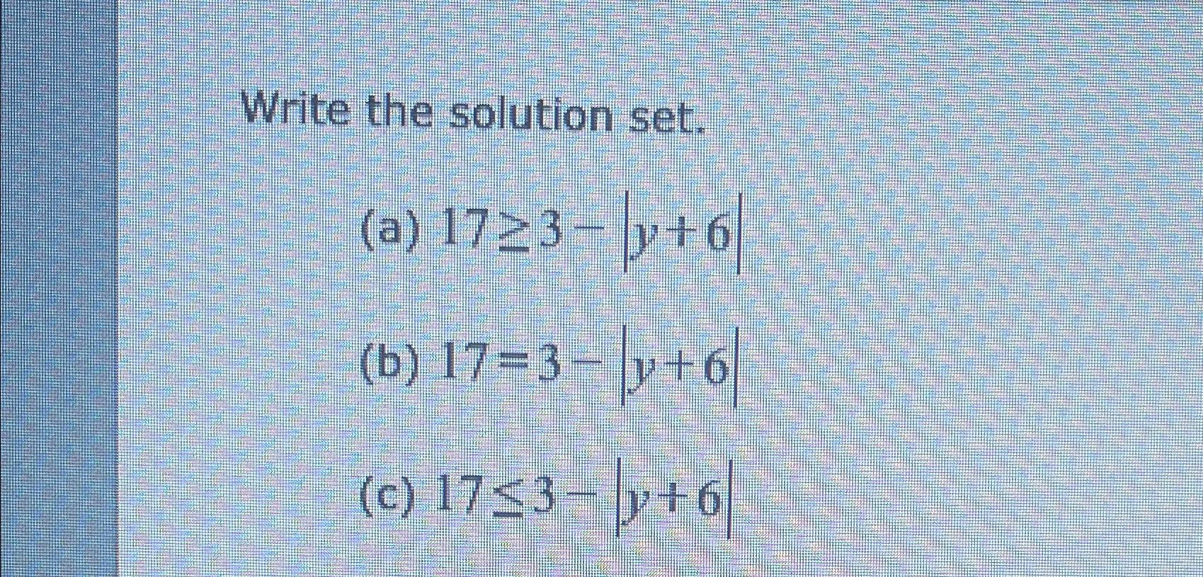 Solved Write the solution | Chegg.com