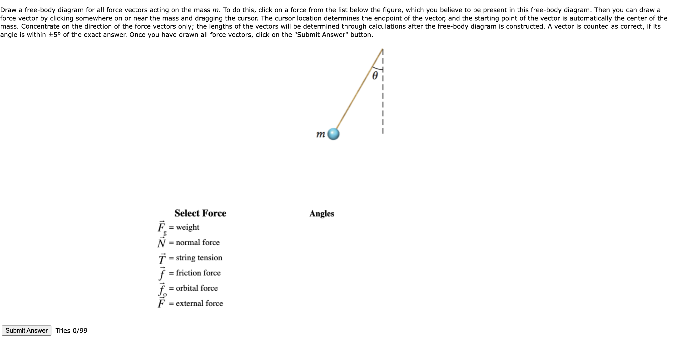 Solved Draw a free-body diagram for all force vectors acting | Chegg.com