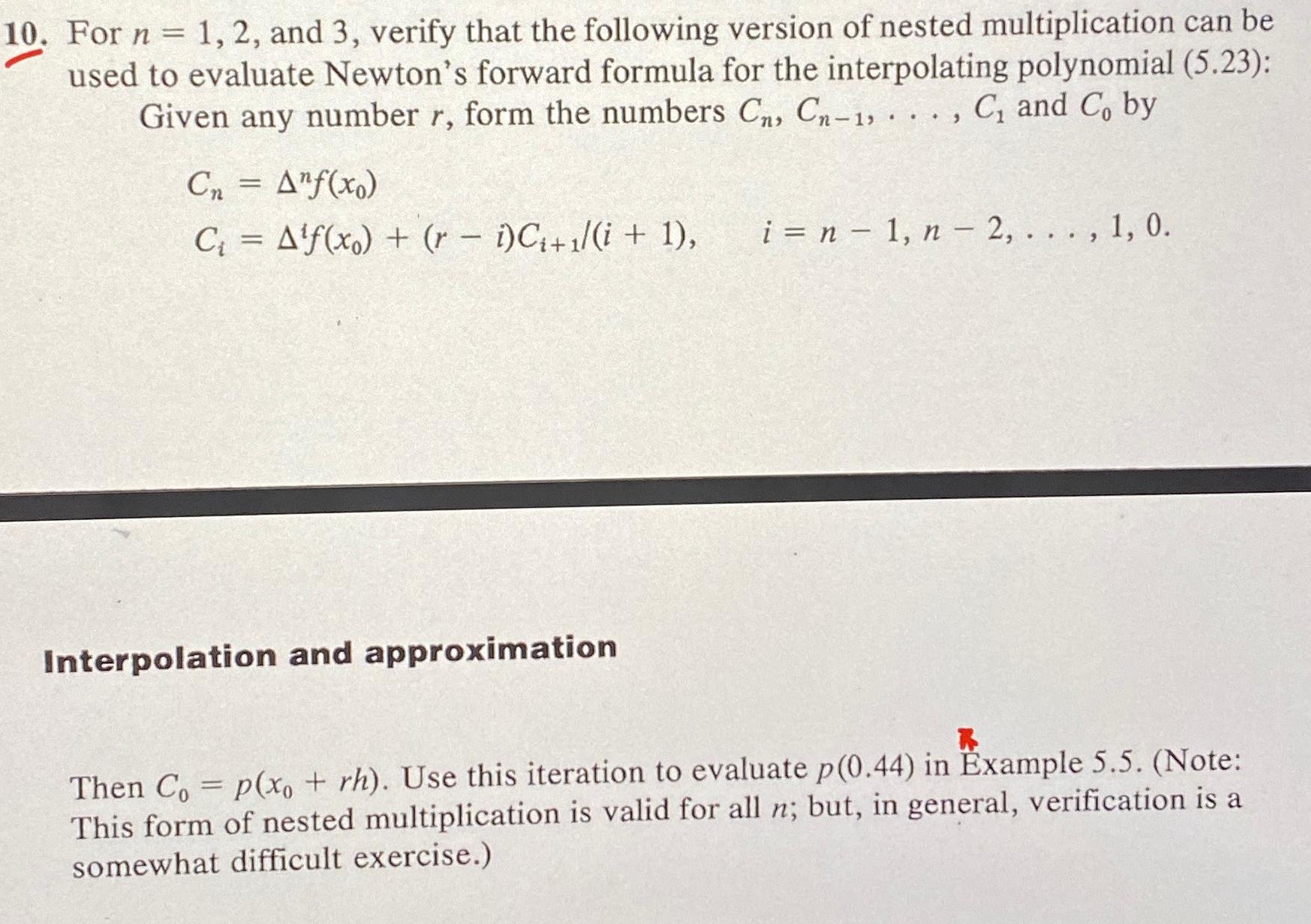 Solved For n=1,2, ﻿and 3 , ﻿verify that the following | Chegg.com