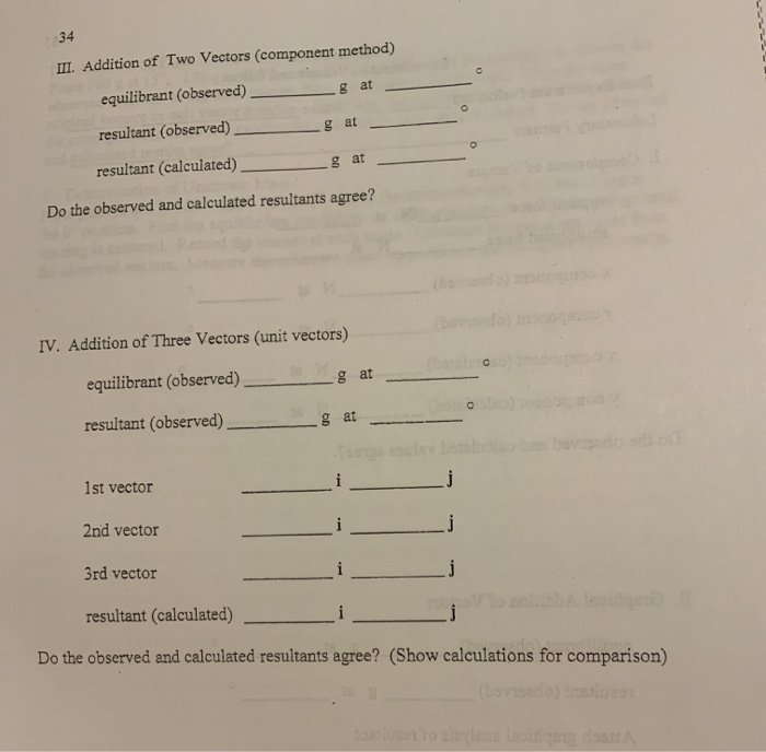 Experiment 3 Vectors and Forces Introduction In this | Chegg.com