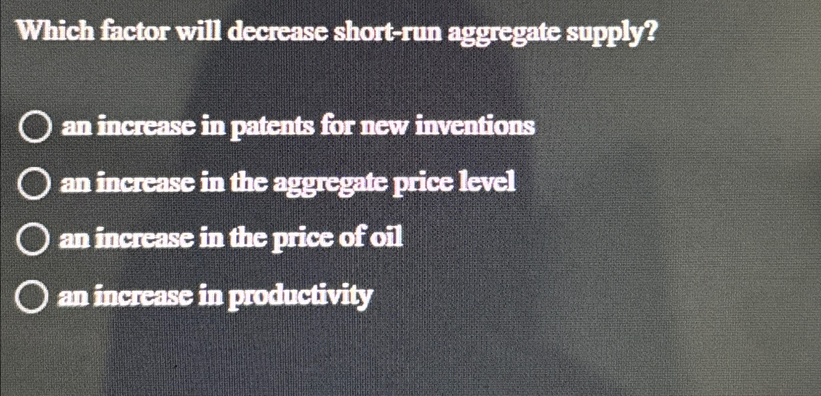 Solved Which factor will decrease short-run aggregate | Chegg.com