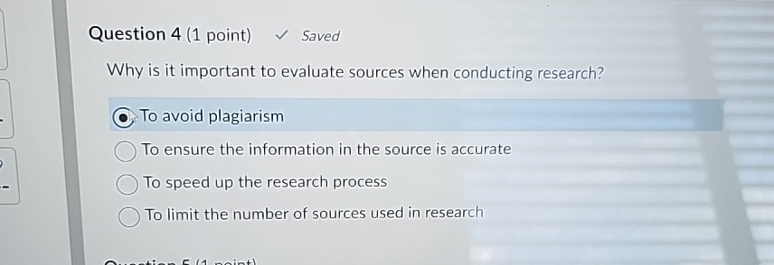 Solved Question 4 (1 ﻿point) ﻿SavedWhy is it important to | Chegg.com