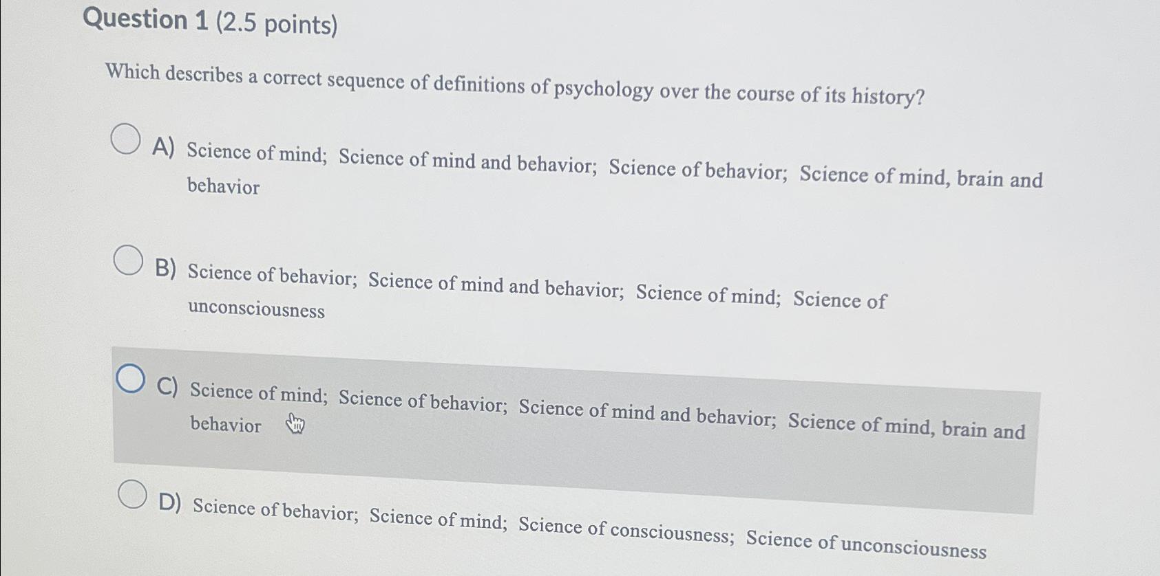 Solved Question 1 ( 2.5 ﻿points)Which describes a correct | Chegg.com