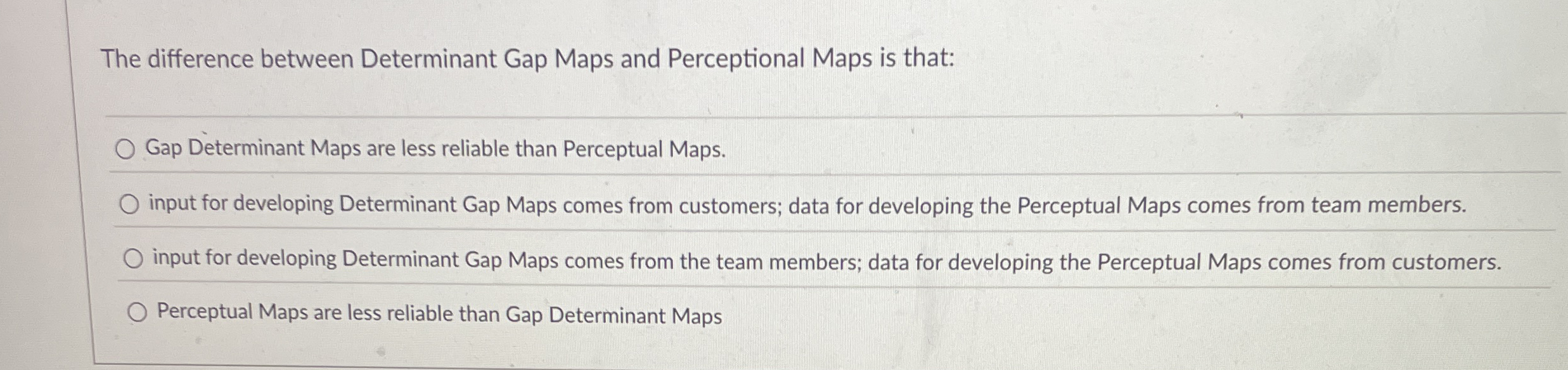 Solved The difference between Determinant Gap Maps and | Chegg.com