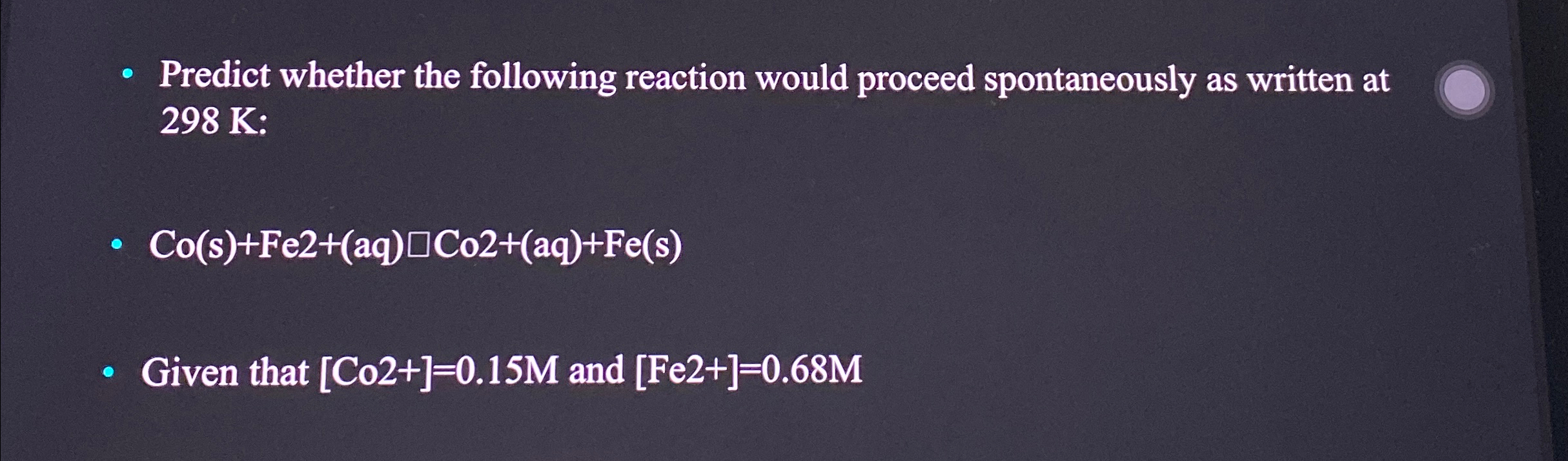 Solved Predict whether the following reaction would proceed | Chegg.com