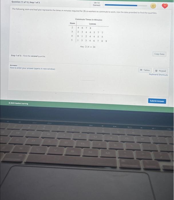 Solved Question 11 of 12, Step 1 of 3 The following | Chegg.com