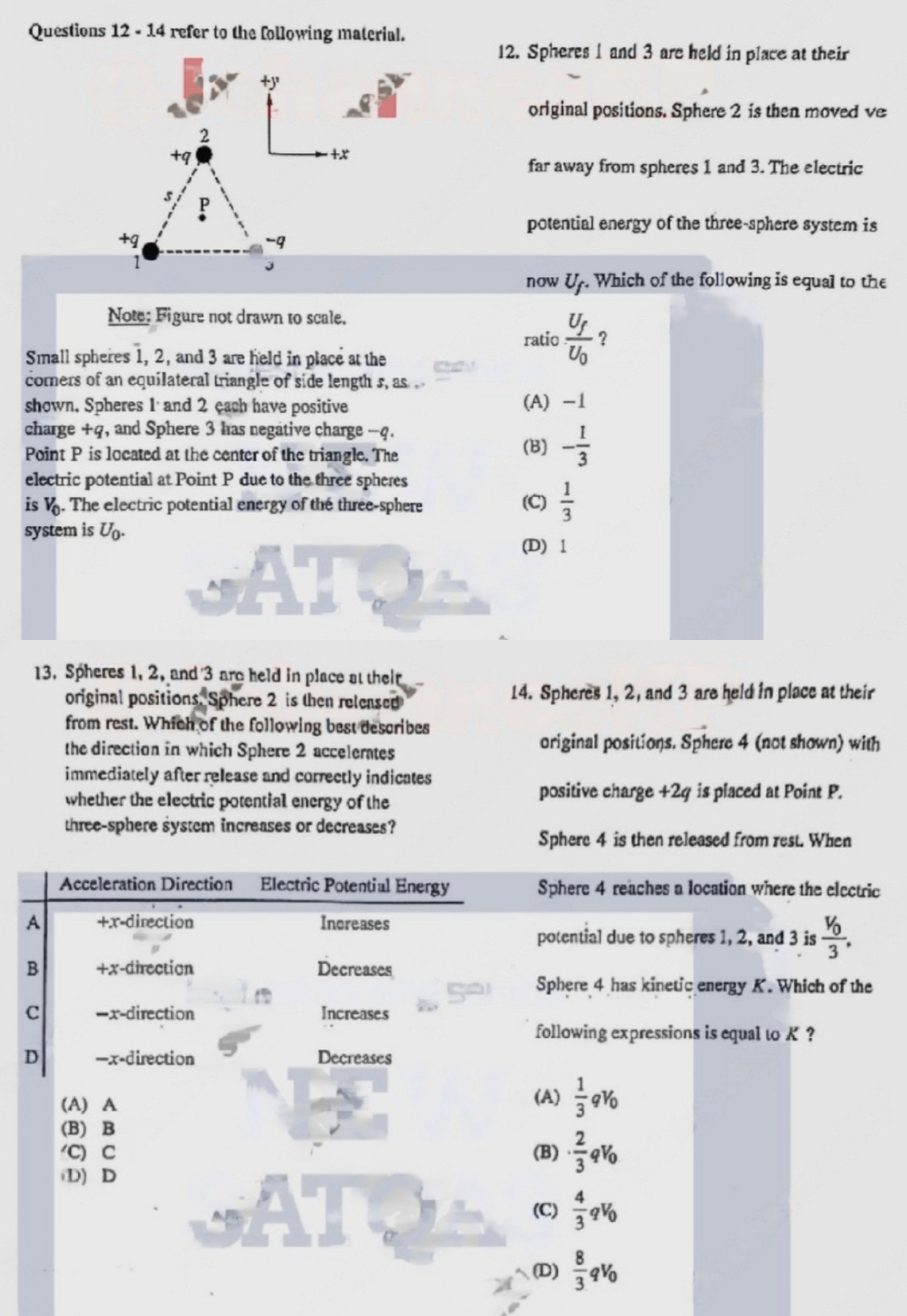 Solved Questions 12 - 14 ﻿refer to the collowing | Chegg.com