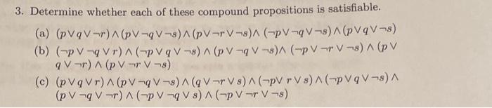 Determine whether each of these compound propositions | Chegg.com