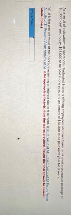 Solved As a result of a slowdown in operations, Tradewind | Chegg.com