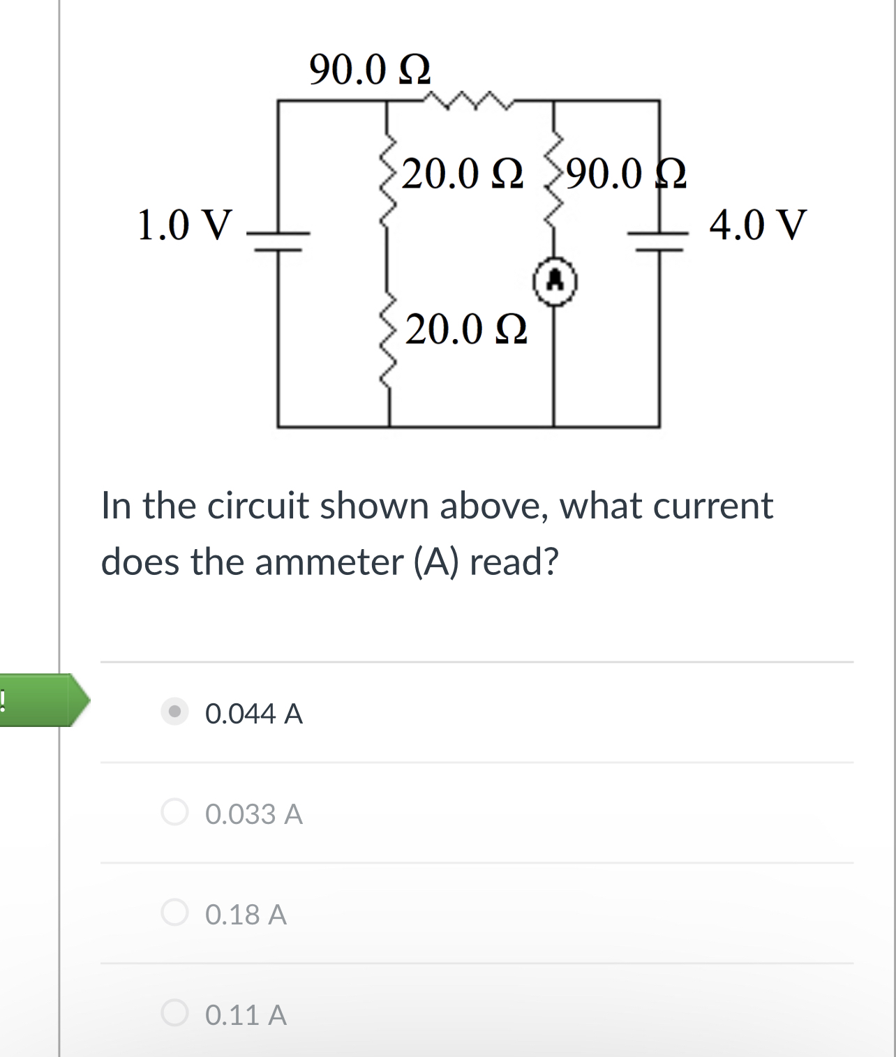 Solved In the circuit shown above, what current does the | Chegg.com