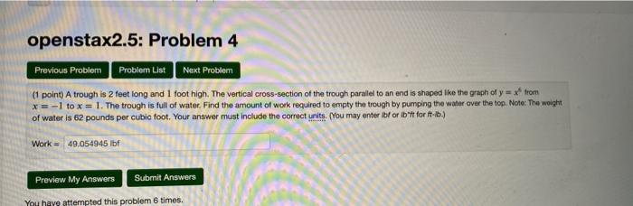 Solved openstax2.5: Problem 4 Previous Problem Problem List | Chegg.com