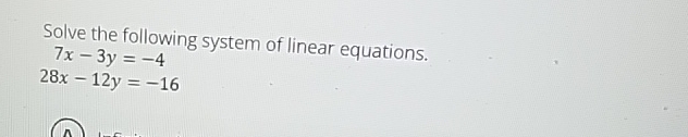 Solved Solve the following system of linear | Chegg.com