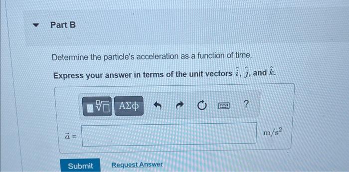 Solved The position of a particular particle as a function | Chegg.com