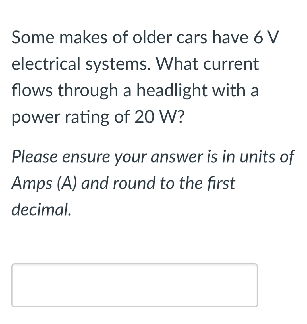 Solved Some makes of older cars have 6 ﻿V electrical | Chegg.com