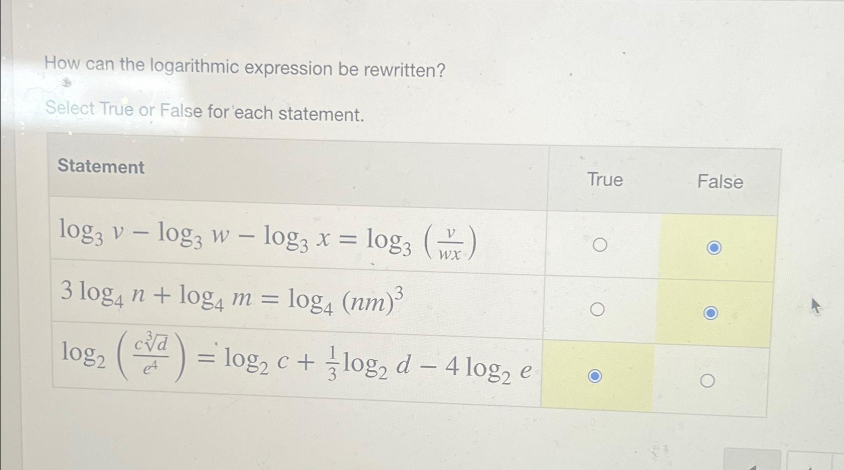 Solved How can the logarithmic expression be | Chegg.com