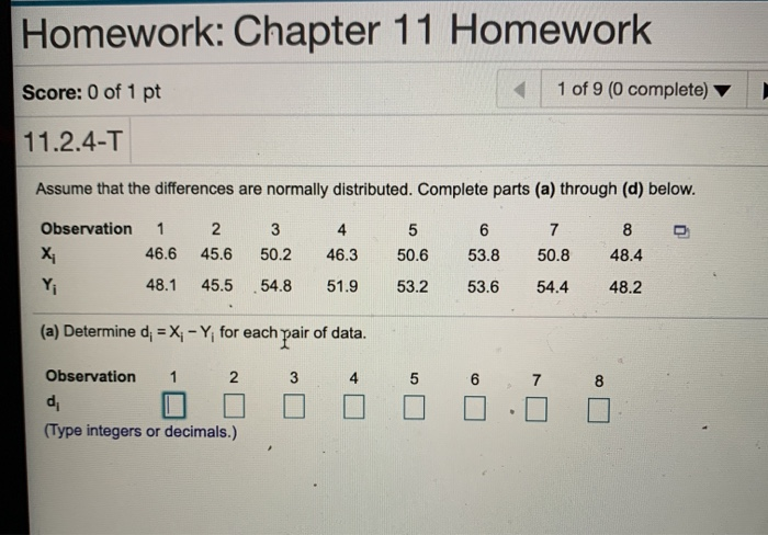 Solved Homework Chapter 11 Homework Score 0 Of 1 Pt 1 Of 9