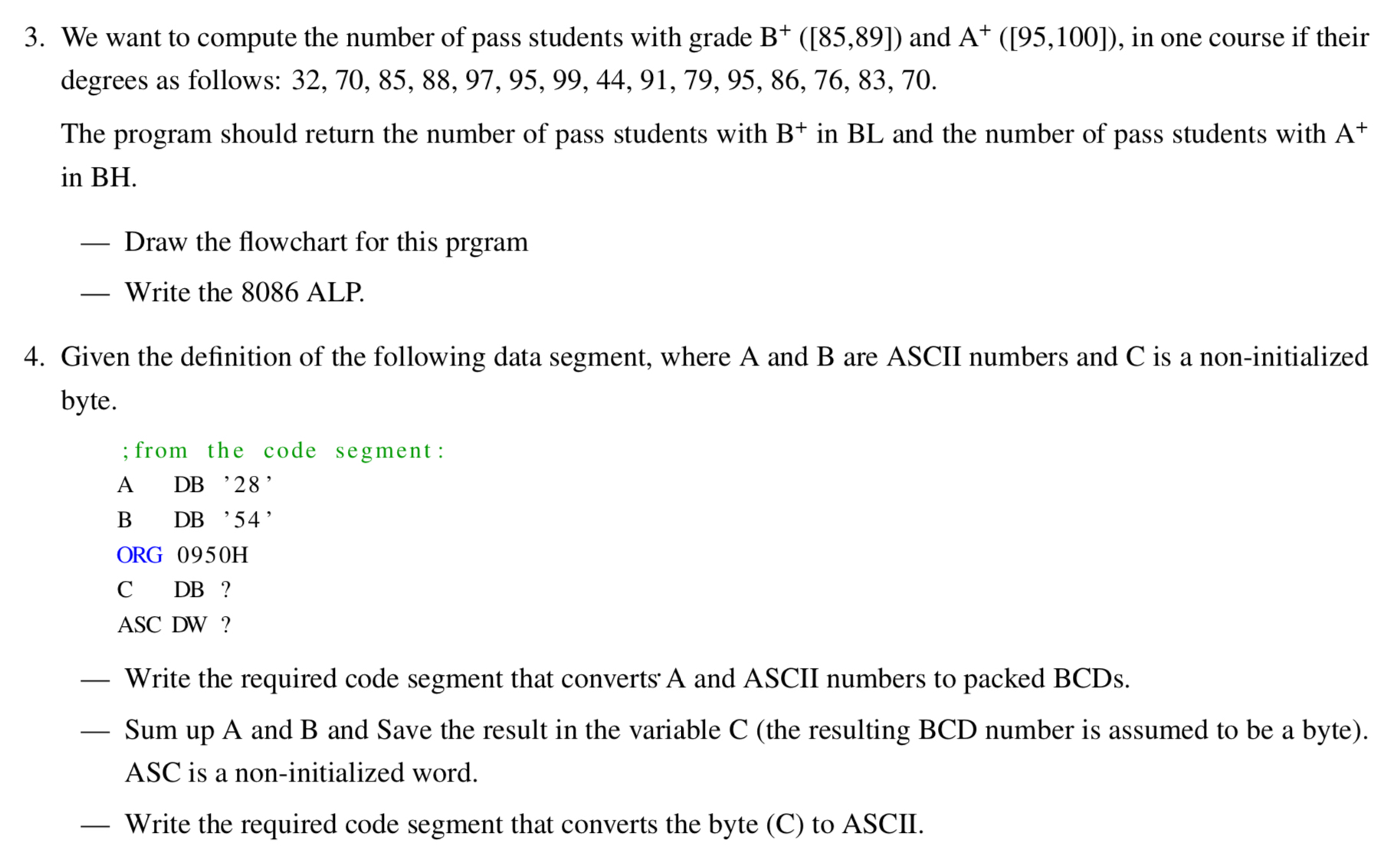 Solved We want to compute the number of pass students with | Chegg.com