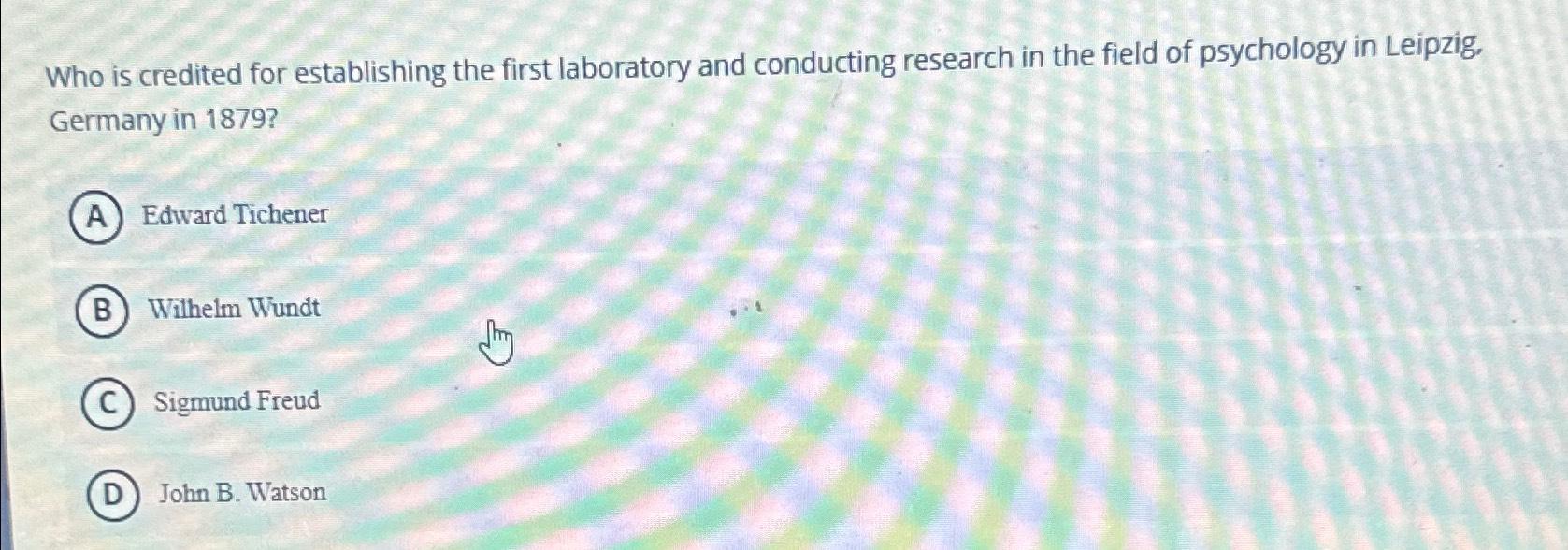 Solved Who is credited for establishing the first laboratory | Chegg.com