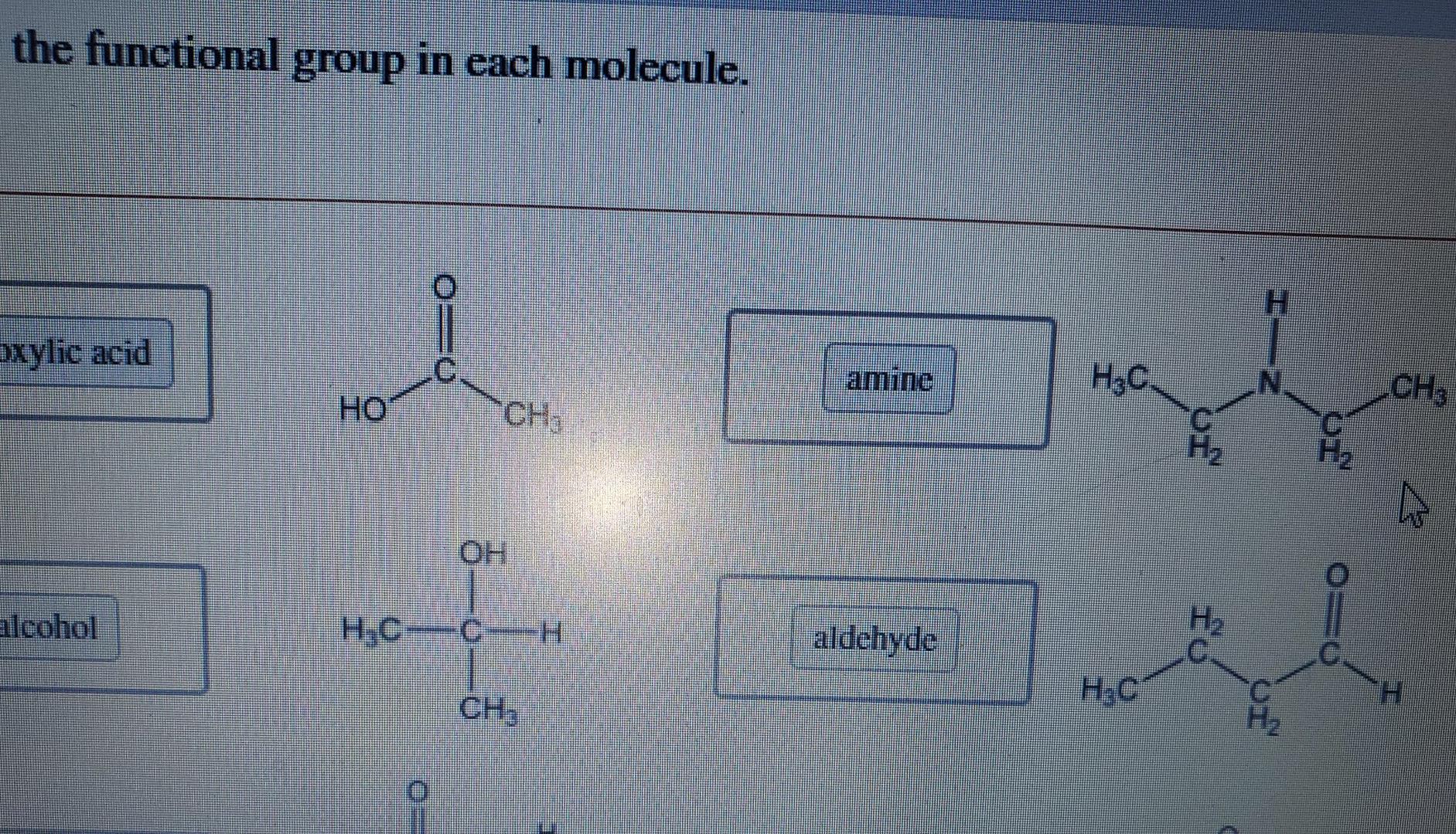 Solved Identify the functional group in each molecule. O=0 | Chegg.com