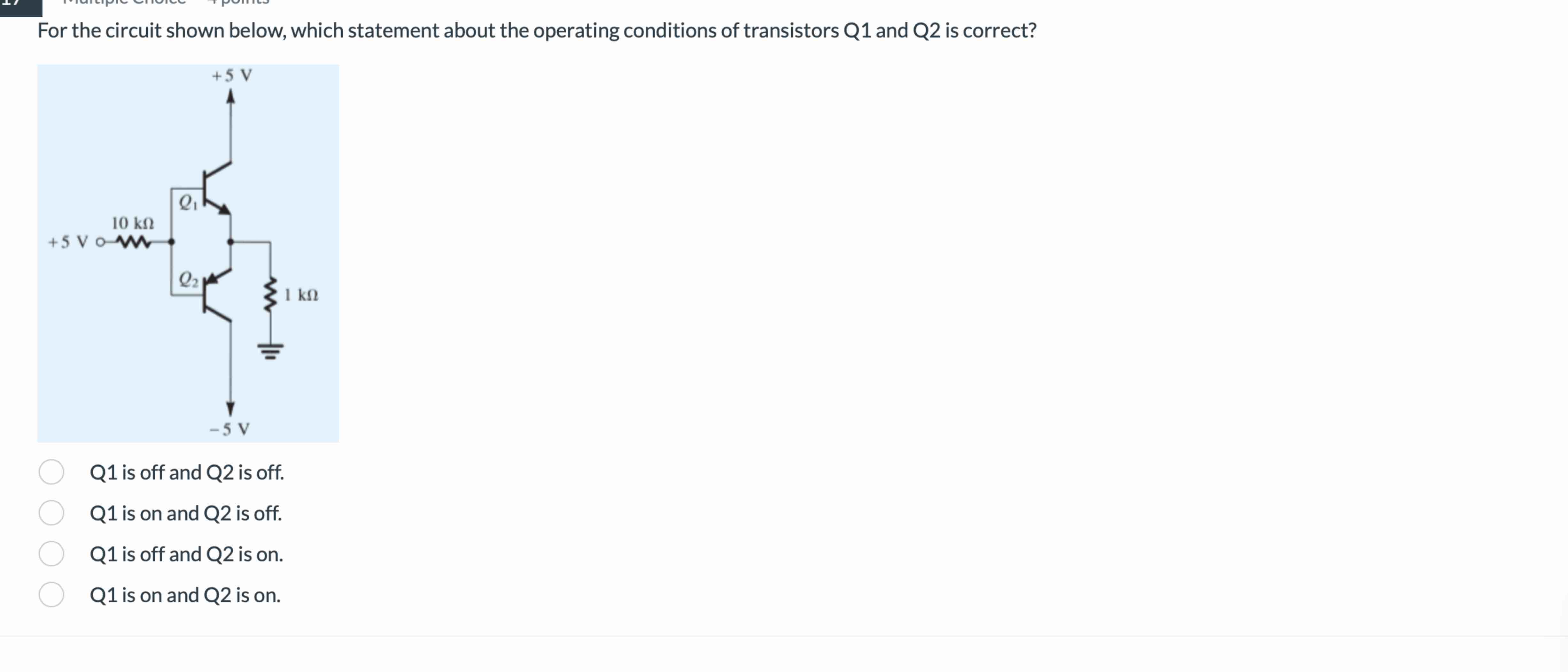 Solved For the circuit shown below, which statement about | Chegg.com