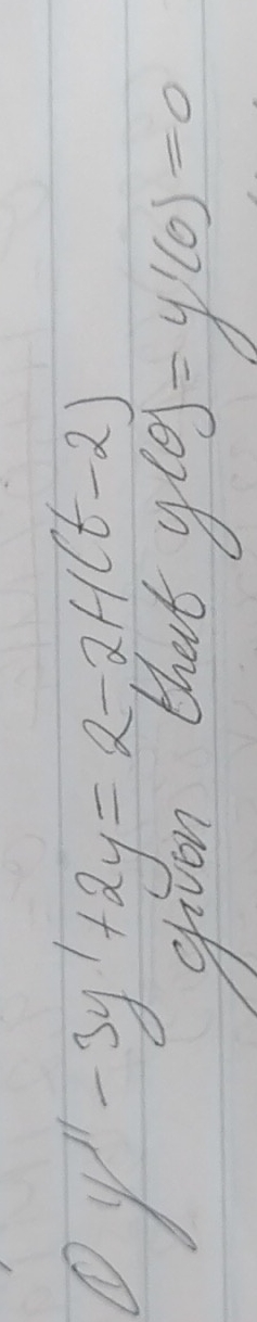 Solved (1) y''-3y'+2y=2-2H(t-2) ﻿chiven that ylogivon that | Chegg.com