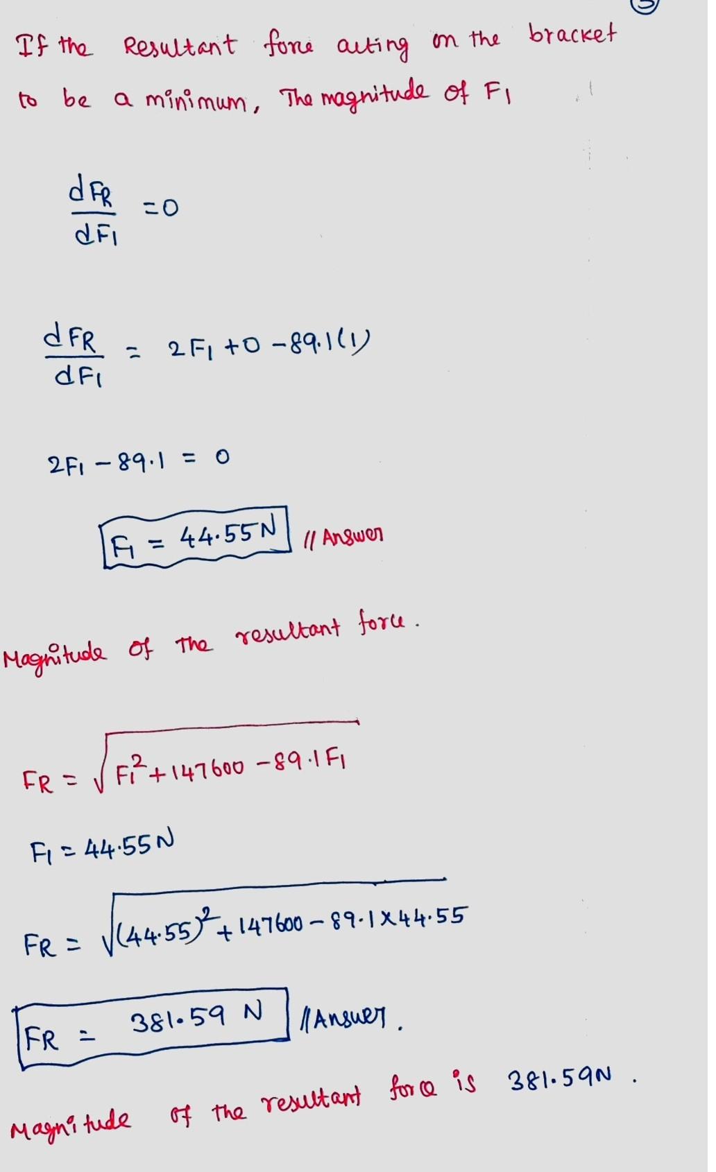 Solved 3. If the resultant force acting on the bracket is | Chegg.com