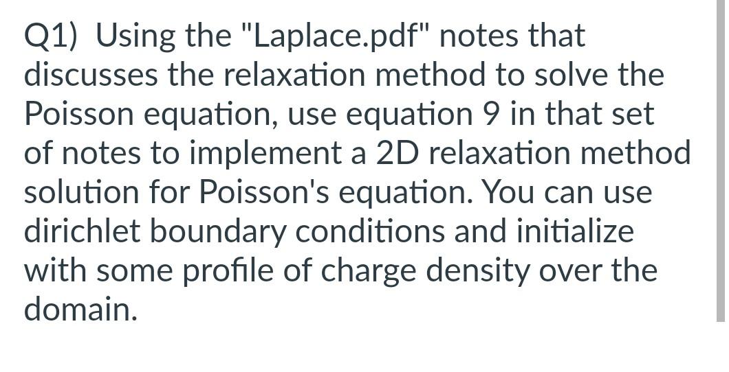 Solved Q1) Using the "Laplace.pdf" notes that discusses the | Chegg.com