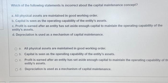 Solved Which of the following statements is incorrect about | Chegg.com