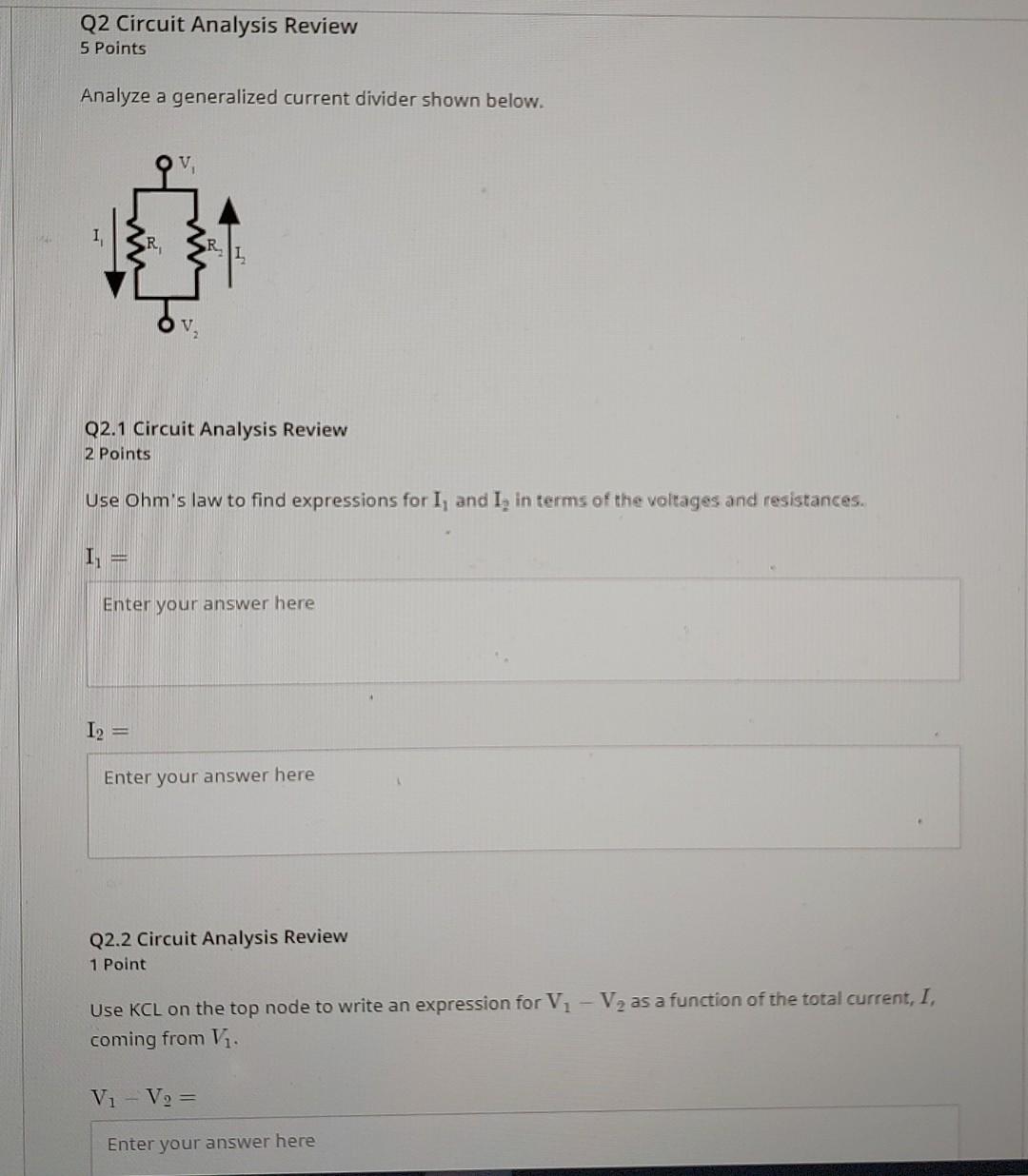 Solved Q2 Circuit Analysis Review 5 Points Analyze a | Chegg.com