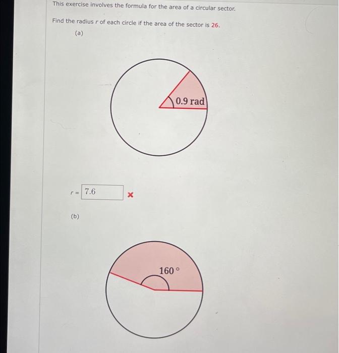 Solved This exercise involves the formula for the area of a | Chegg.com