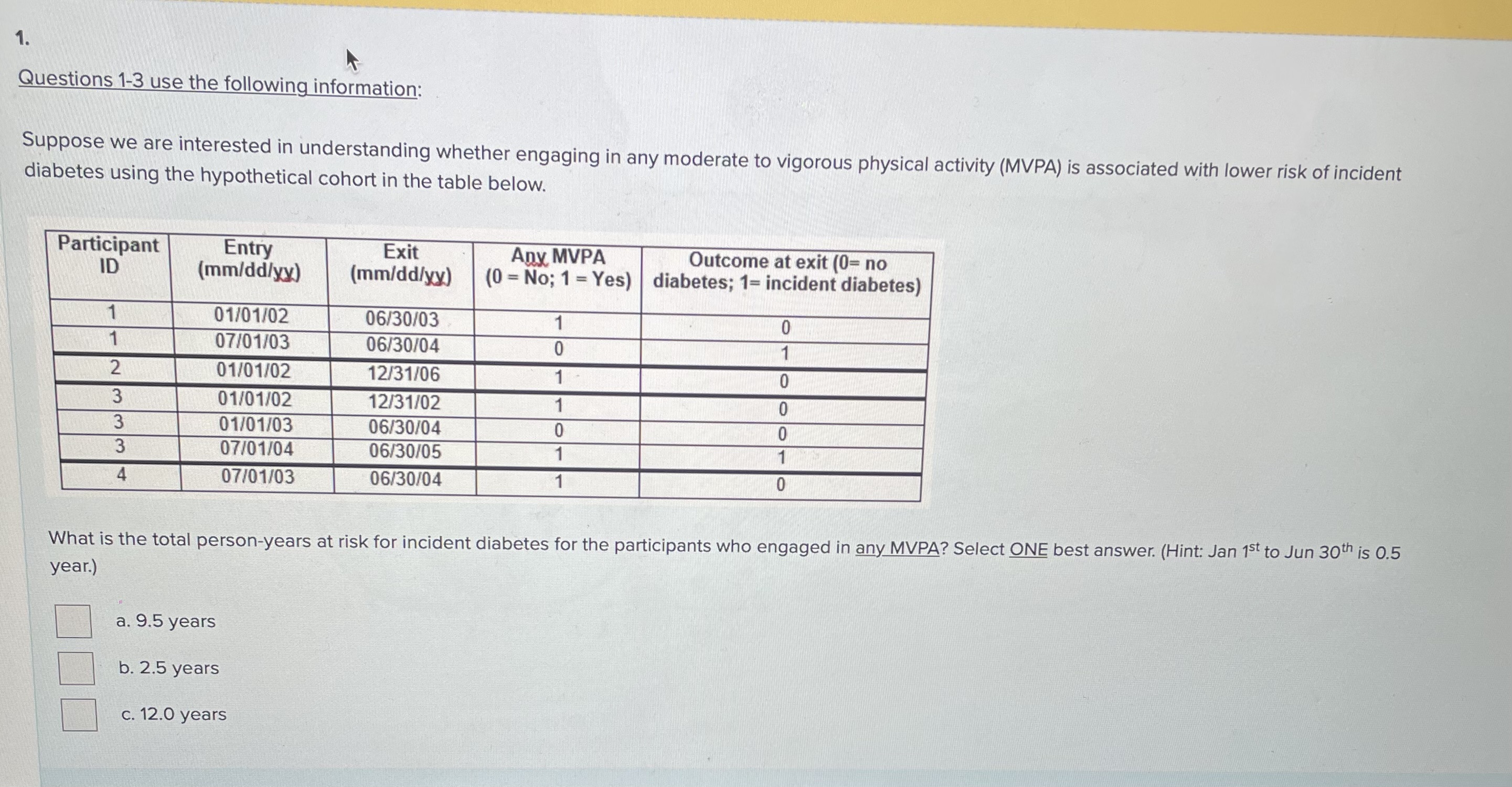 Solved Questions 1-3 ﻿use the following information:Suppose | Chegg.com