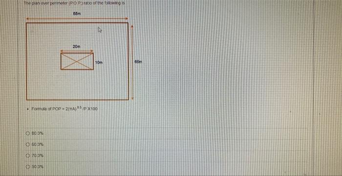 Solved The plan over perimeter (POP) ratio of the following | Chegg.com